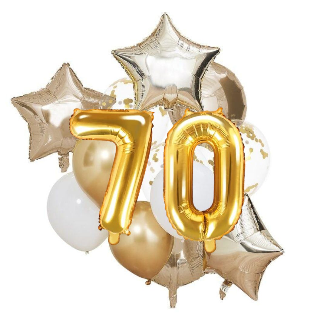 Ballon Deko Set 70. Geburtstag gold – Ja-Hochzeitsshop