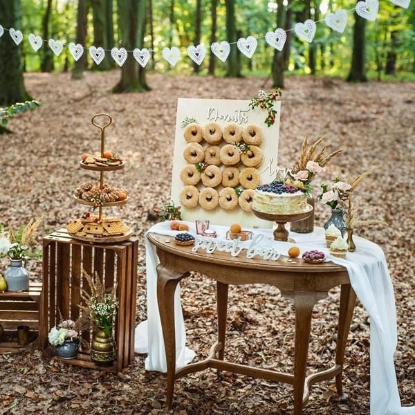 Candy Bar Hochzeit I Holz Donut Aufsteller I Ja-Hochzeitsshop